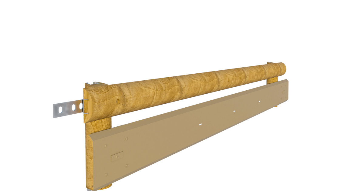 Barriera stradale T22 classe N2 in acciaio legno con MPS